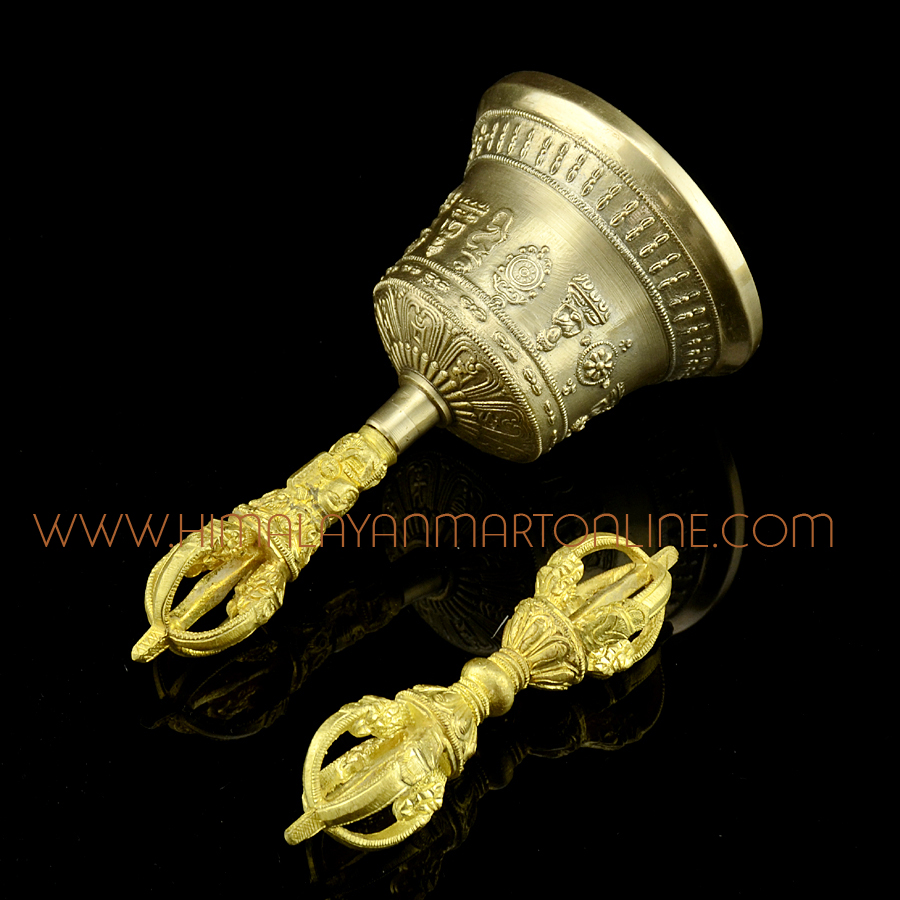 7” Vajra & Bell Set: Buy 7” Vajra & Bell Set Online - Himalayan Mart
