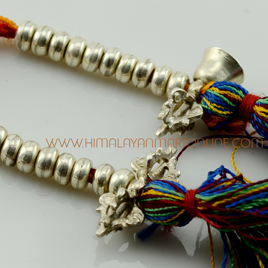 Vajra & Bell Silver Bhum Mala Counters Counters Set from Patan, Nepal.