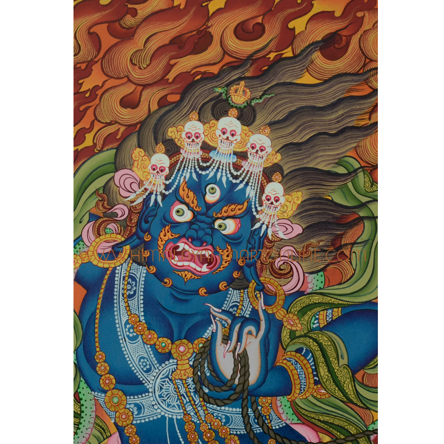 Vajrapani Thangka Scroll Painting: Vajrapani – The Bodhisattva of Power