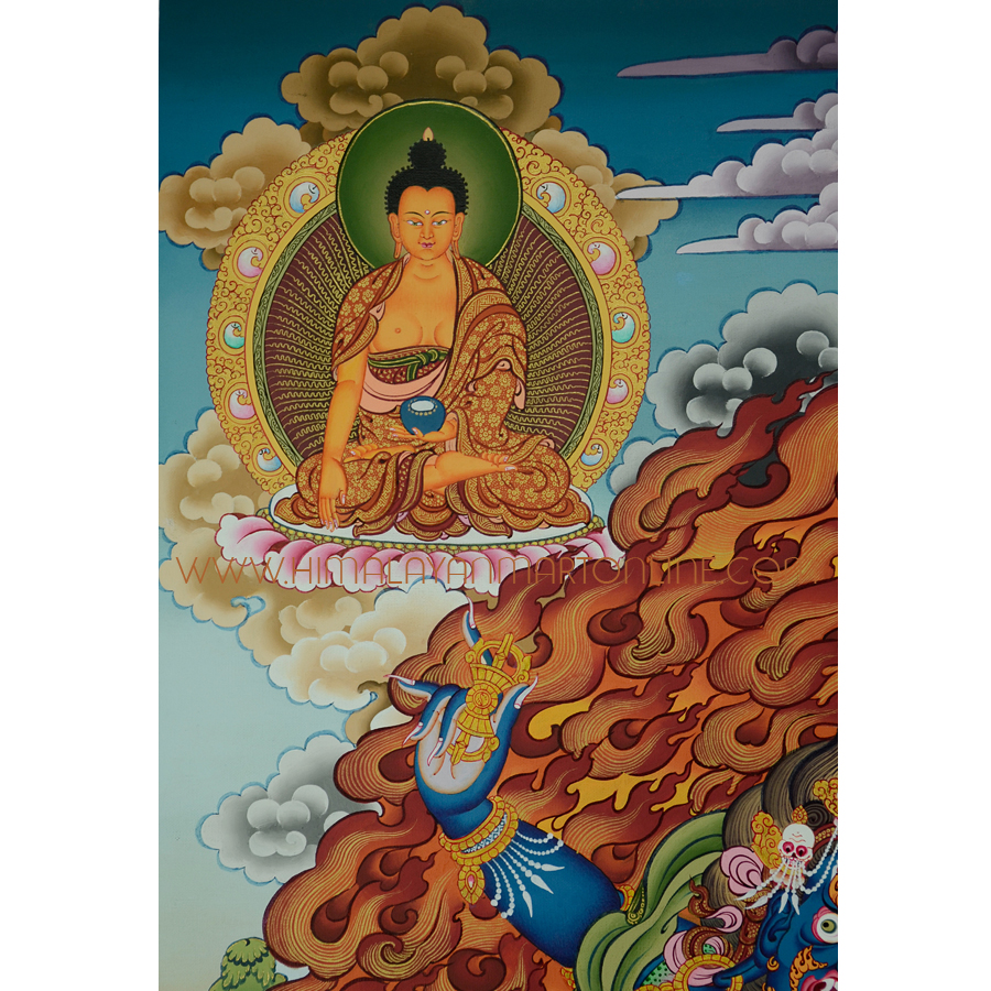 Vajrapani Thangka Scroll Painting Vajrapani The Bodhisattva Of Power