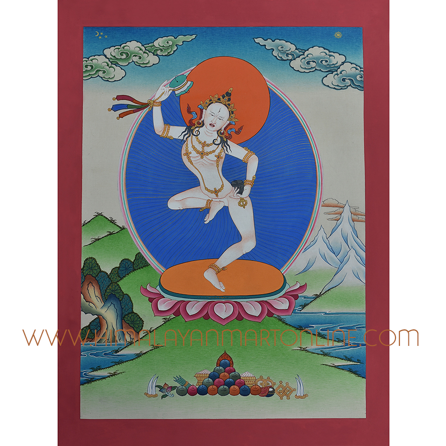 Machig Labdron Thangka Painting: Tibetan Buddhist Master