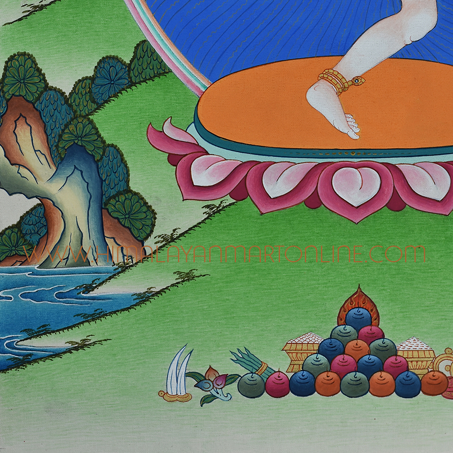 Machig Labdron Thangka Painting: Tibetan Buddhist Master