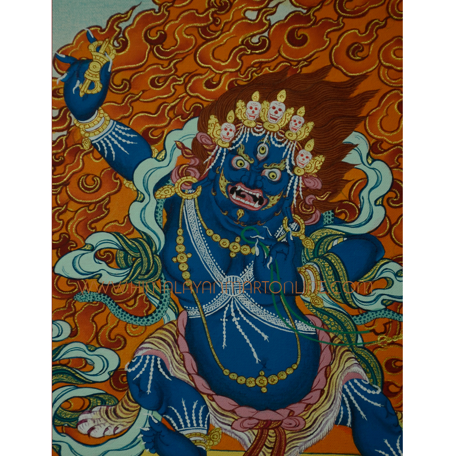 Vajrapani Thangka Painting: Vajrapani is an important Bodhisattva.