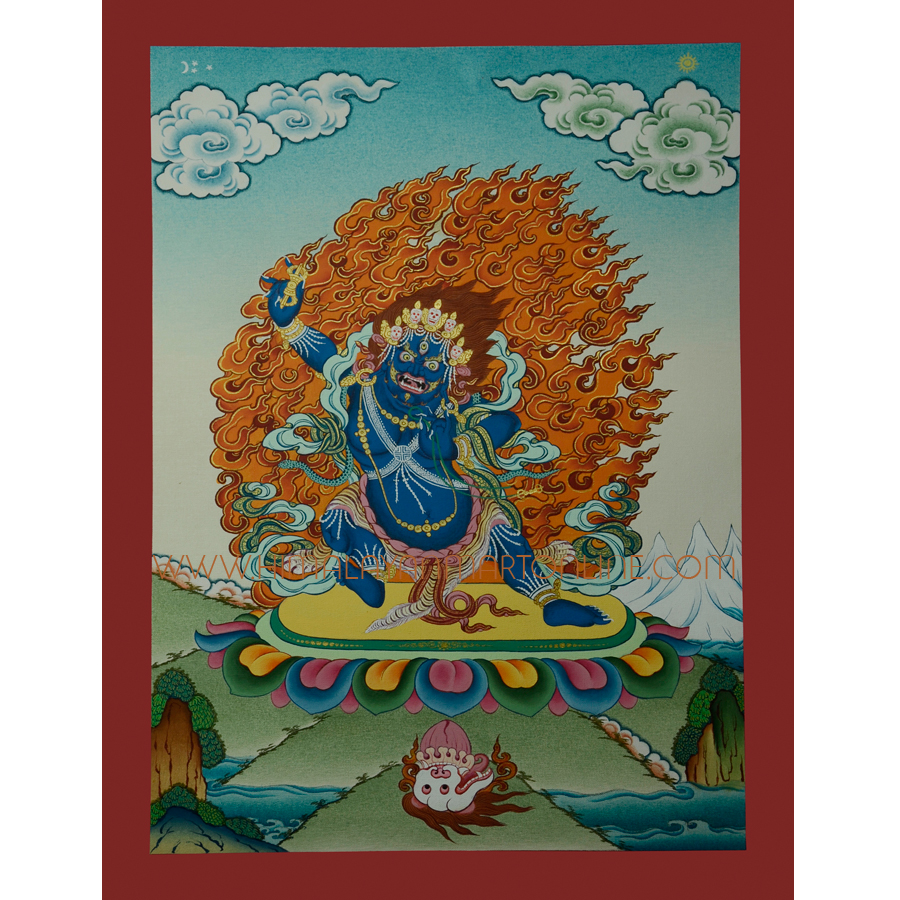 Vajrapani Thangka Painting Vajrapani Is An Important Bodhisattva