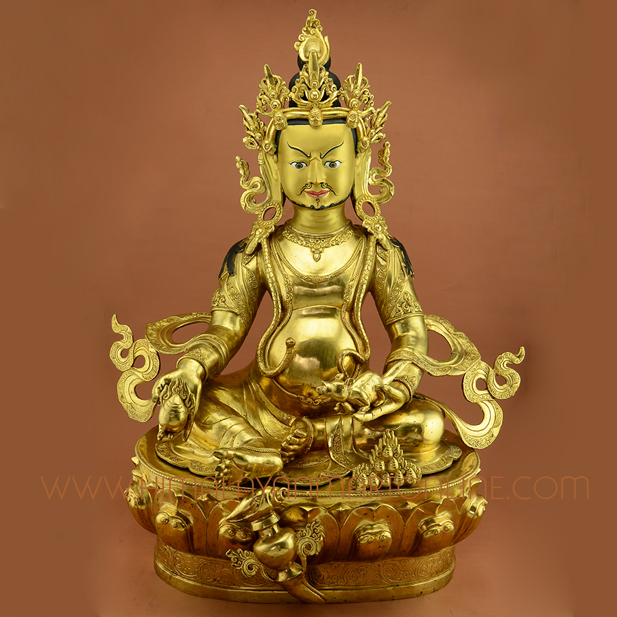 Yellow Jambhala Statue: Yellow Jambhala - The Wealth Deity