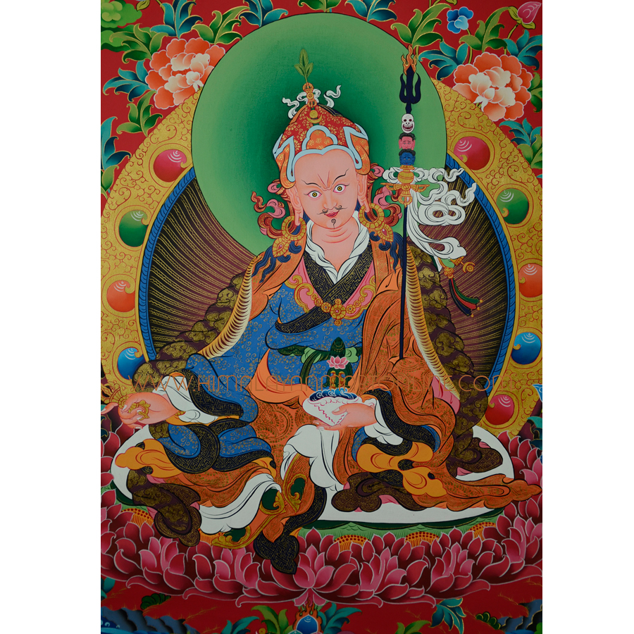 34"x 24.25" Guru Rinpoche Thangka: Buy 34"x 24.25" Guru Rinpoche ...
