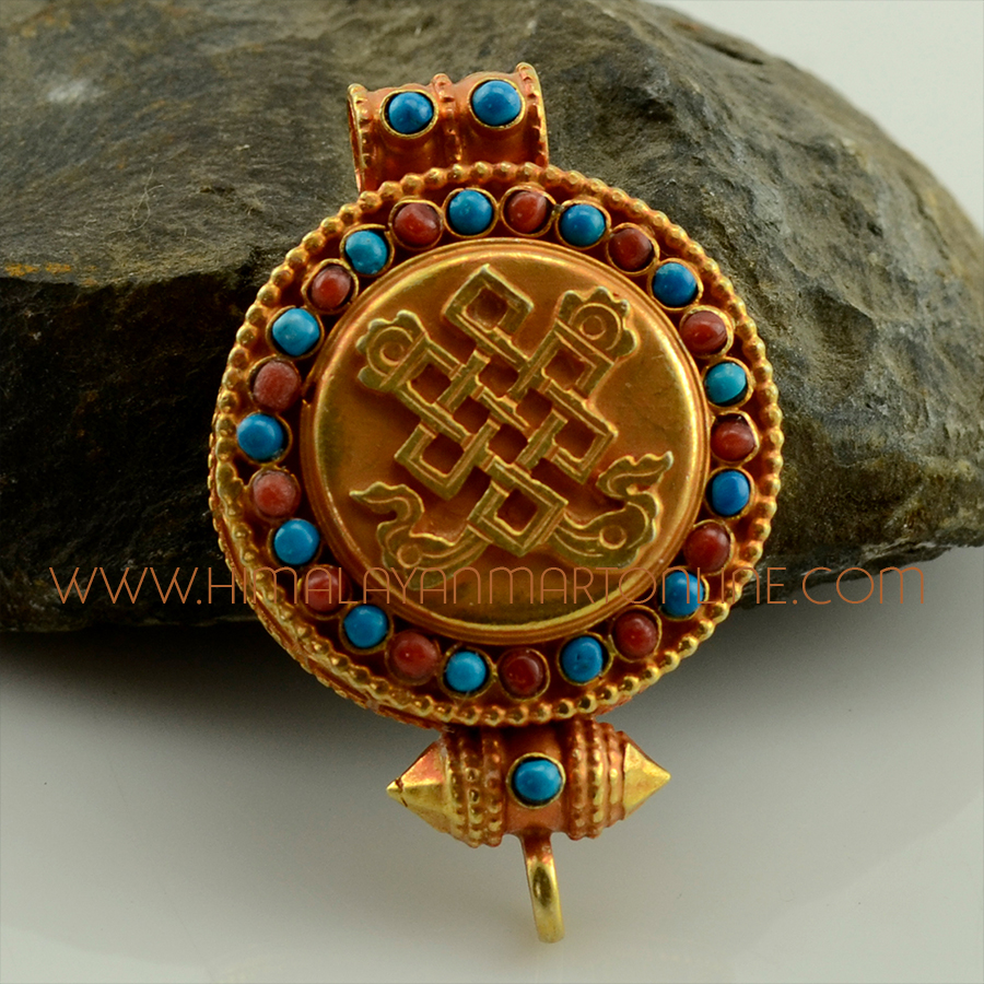 The Eternal Knot Silver Ghau Pendant: Buy The Eternal Knot Silver Ghau ...