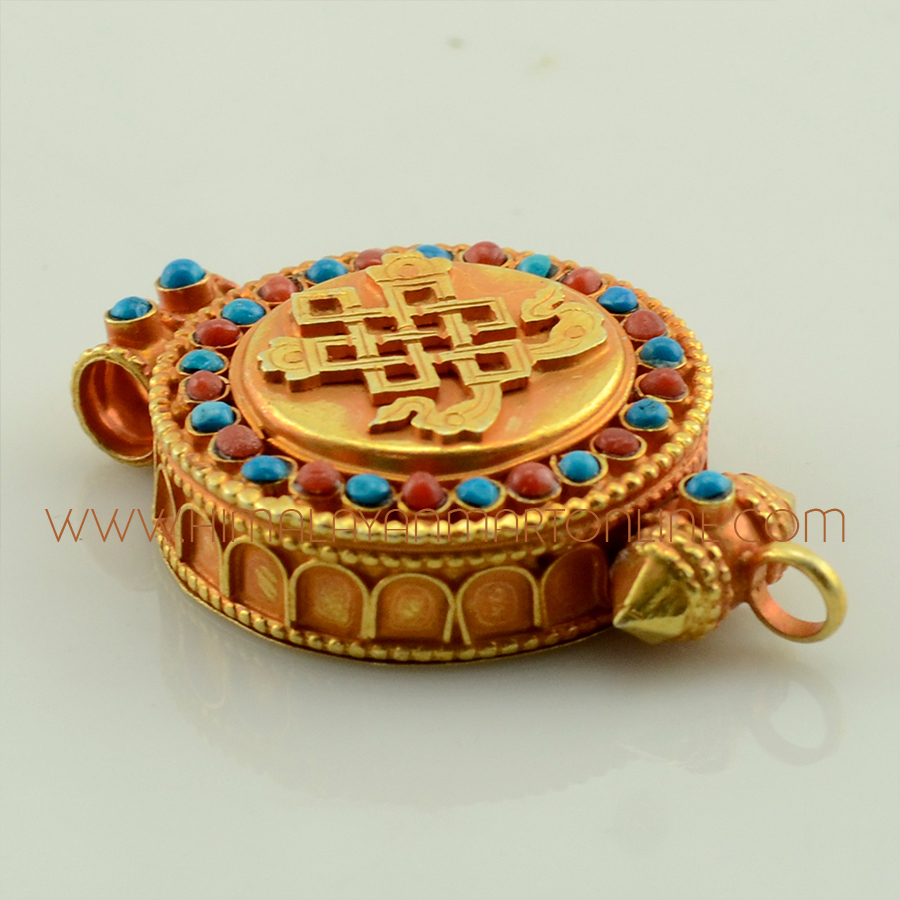 The Eternal Knot Silver Ghau Pendant: Buy The Eternal Knot Silver Ghau ...