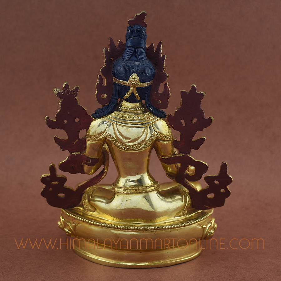 Fine Quality Green Tara / Dolma Copper Statue from Patan, Nepal