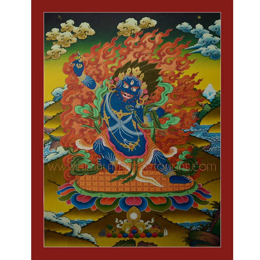Vajrapani Scroll Painting: Vajrapani The Boshisattva of Power.