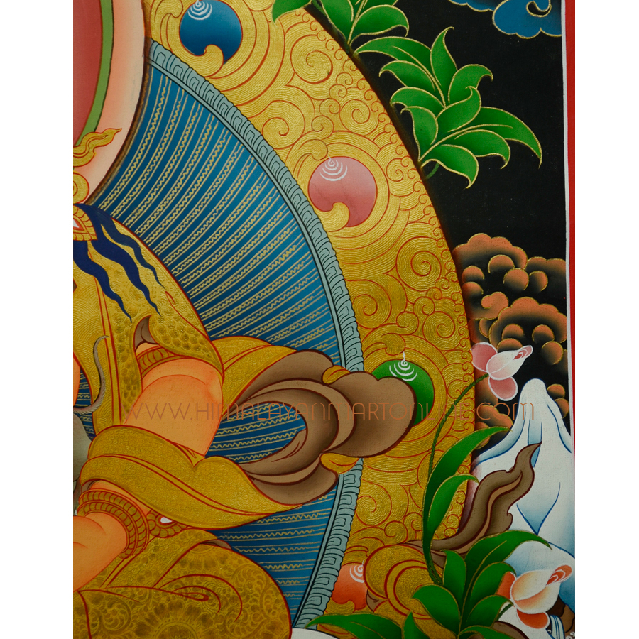 Yellow Jambhala Scroll Painting: Yellow Jambhala – The Wealth Deity