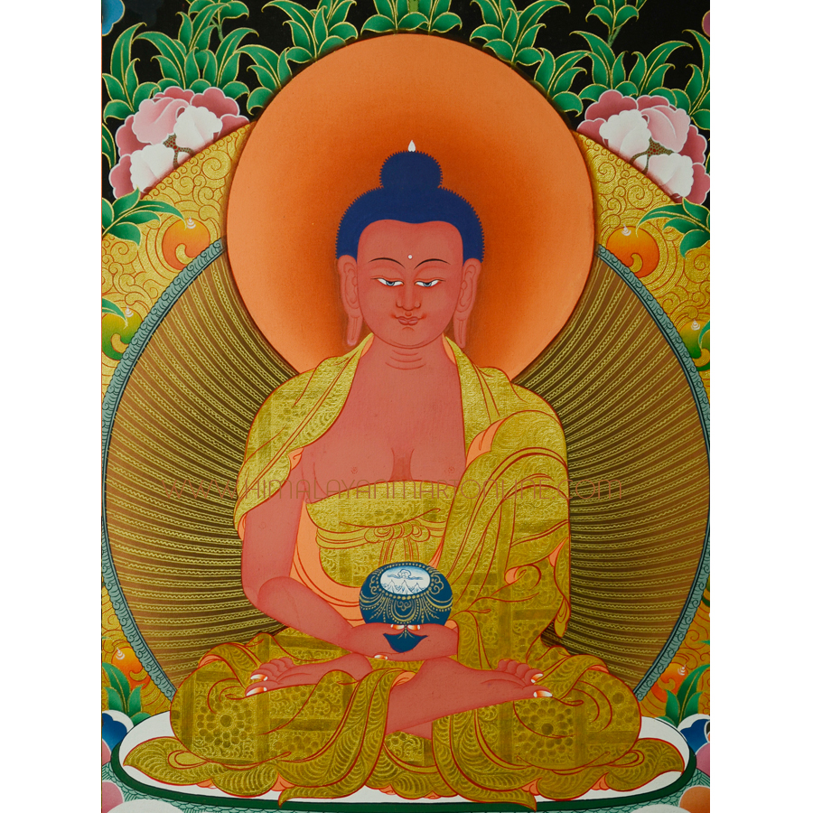 Amitabha Buddha Scroll Painting: Amitabha The Buddha of Infinite Light