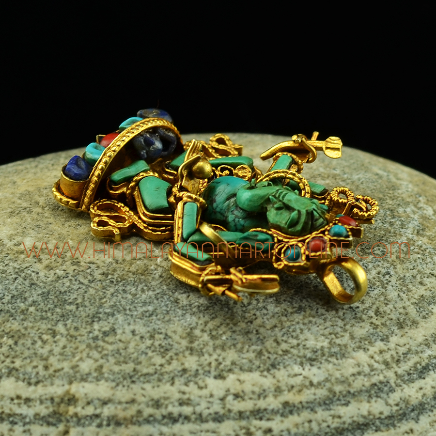 Fine Quality Dancing Ganesha Silver Pendant from Patan, Nepal