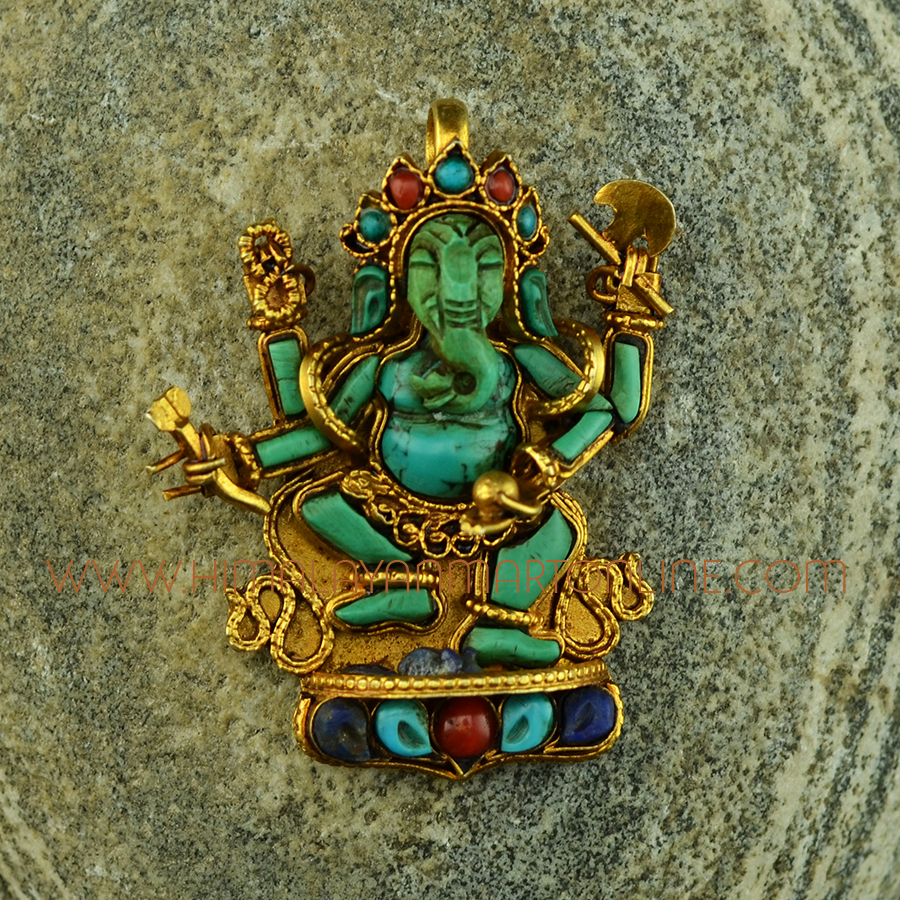 Fine Quality Dancing Ganesha Silver Pendant from Patan, Nepal