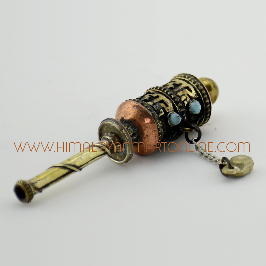 Tibetan Buddhist 3.25" Hand Held Mani Mini Prayer Wheel - Handmade from ...