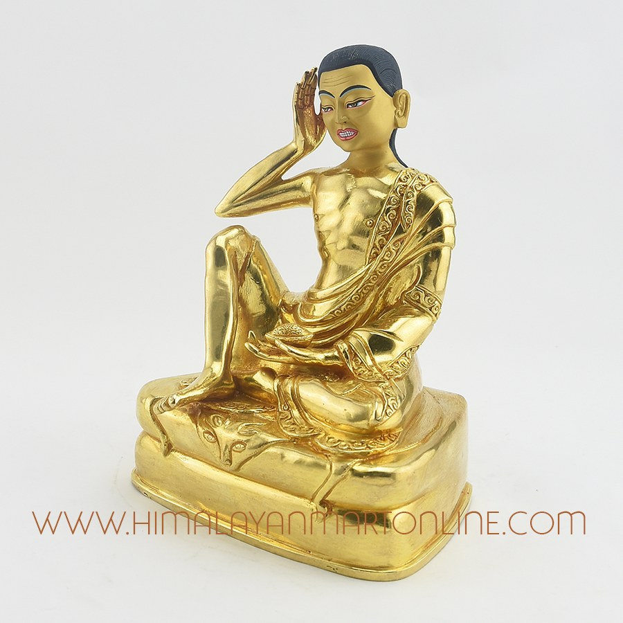 Milarepa Copper Statue: Milarepa is most beloved Buddhist master of Tibet
