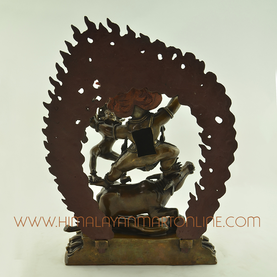 Yama Dharmaraja Copper Statue: Yam Dharmaraj the Lord of Death.