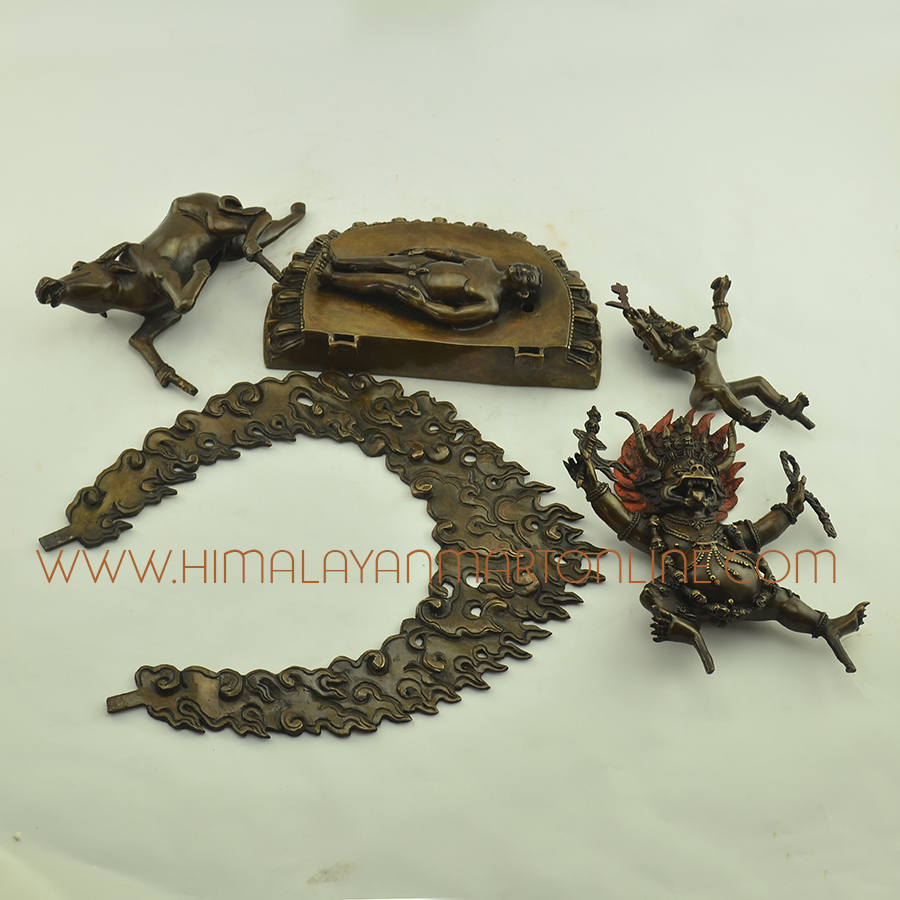 Yama Dharmaraja Copper Statue: Yam Dharmaraj the Lord of Death.