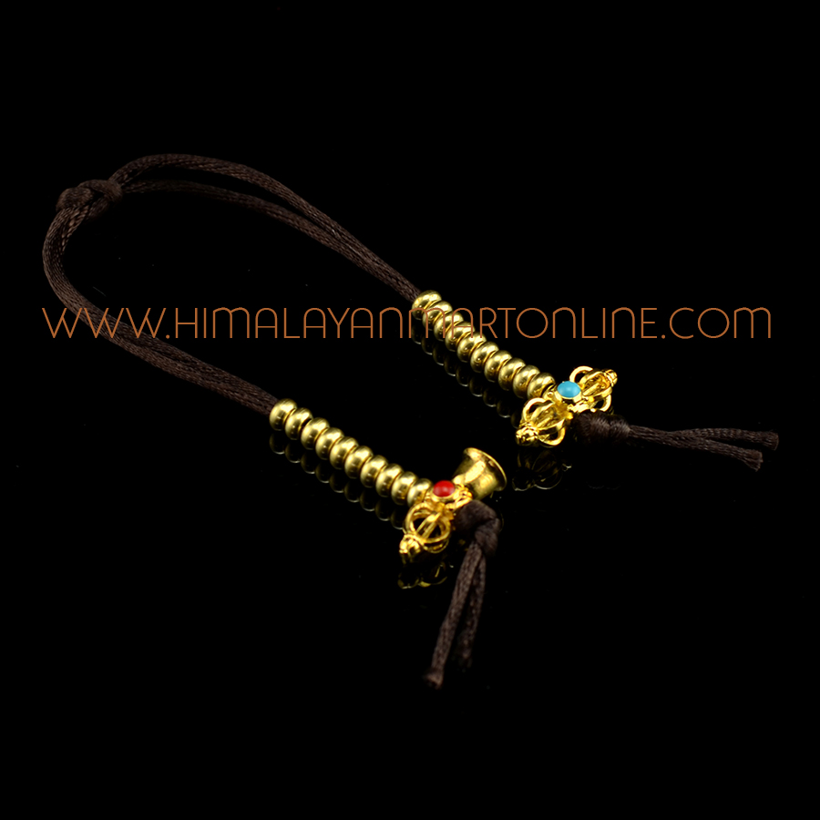 Fine Quality Vajra & Bell Metal Mala Counters Set from Patan, Nepal.