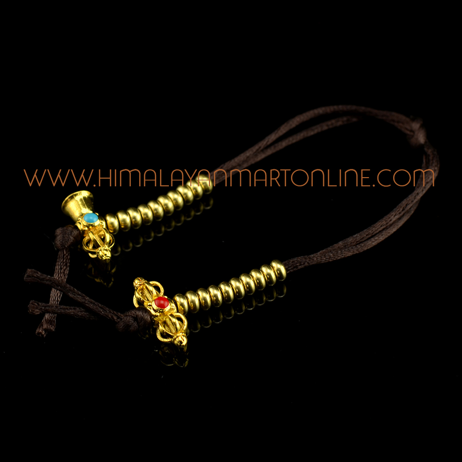 Fine Quality Vajra & Bell Metal Mala Counters Set from Patan, Nepal.