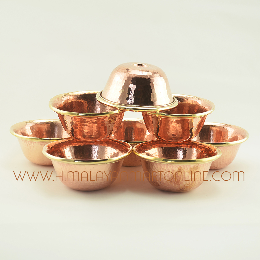 Tibetan Buddhist Altar Shrine Ritual 8 Water Offering Bowls Copper - 4 ...