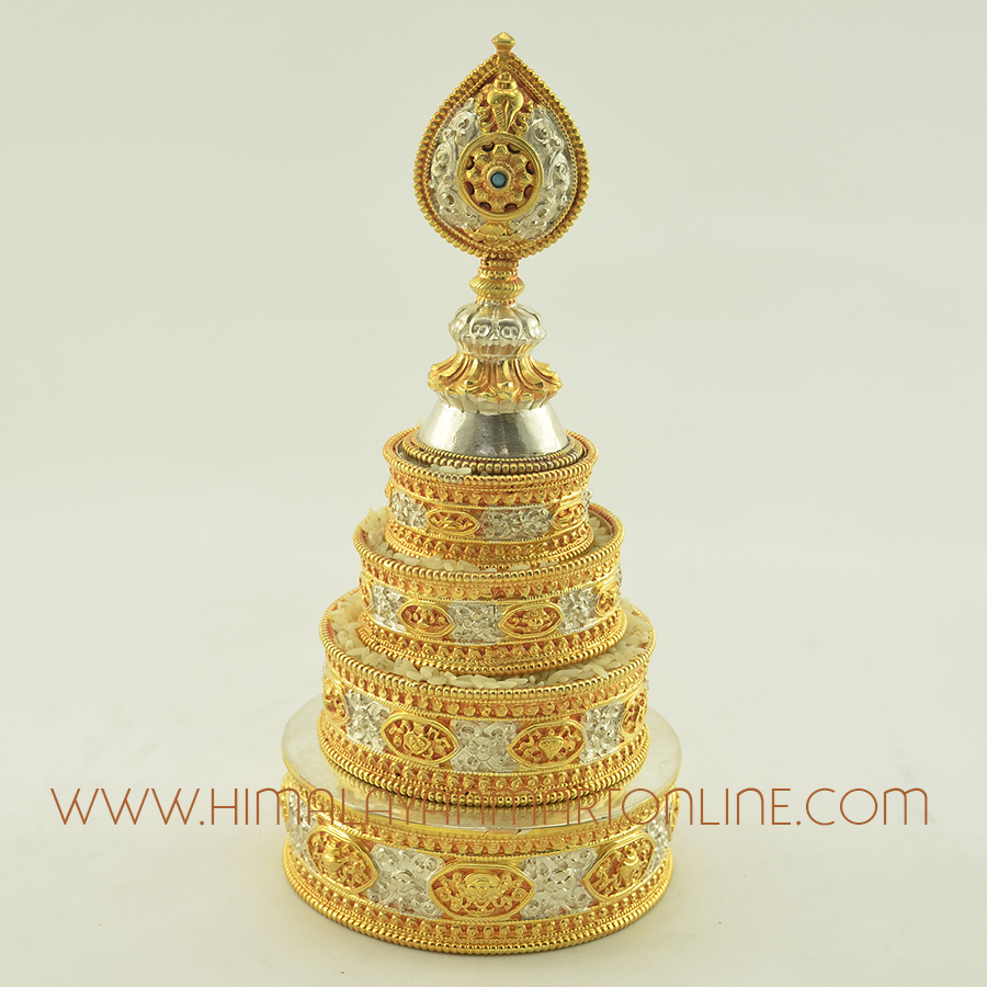 Tibetan Buddhist Copper Mandala Offering Set - 4" Diameter - Ritual ...