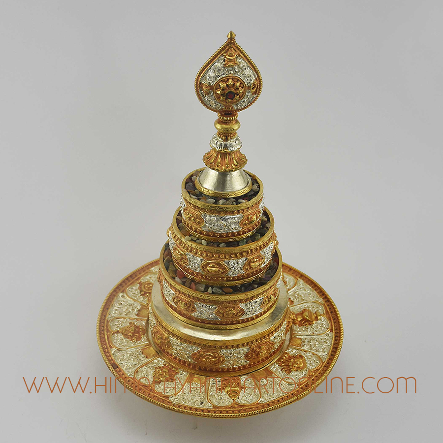 Tibetan Offering Mandala Set: TIBETAN BUDDHISM ALTAR BLESSED