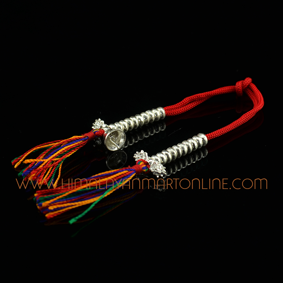 Vajra and Bell Silver Mala Counters for Tibetan Prayer Beads Japa Mala