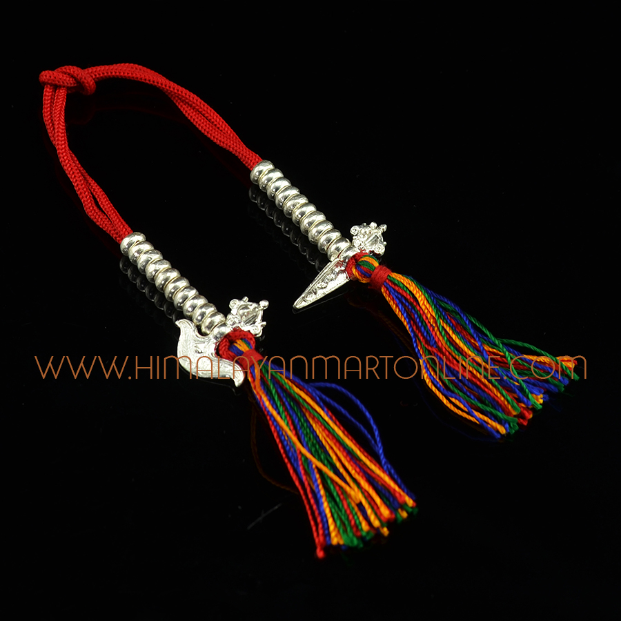 Kartika and Phurwa Silver Mala Counters for Tibetan Prayer Beads Japa Mala