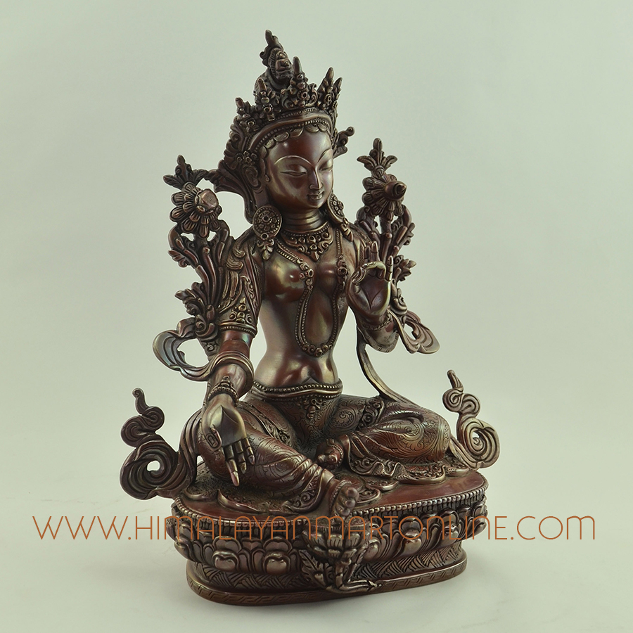 Fine Quality Tibetan Dolma | Green Tara Buddhist Copper Statue from ...