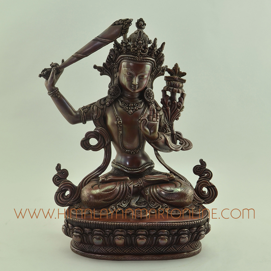 Fine Quality Manjushri / Jampelyang – The Bodhisattva of Wisdom Copper ...