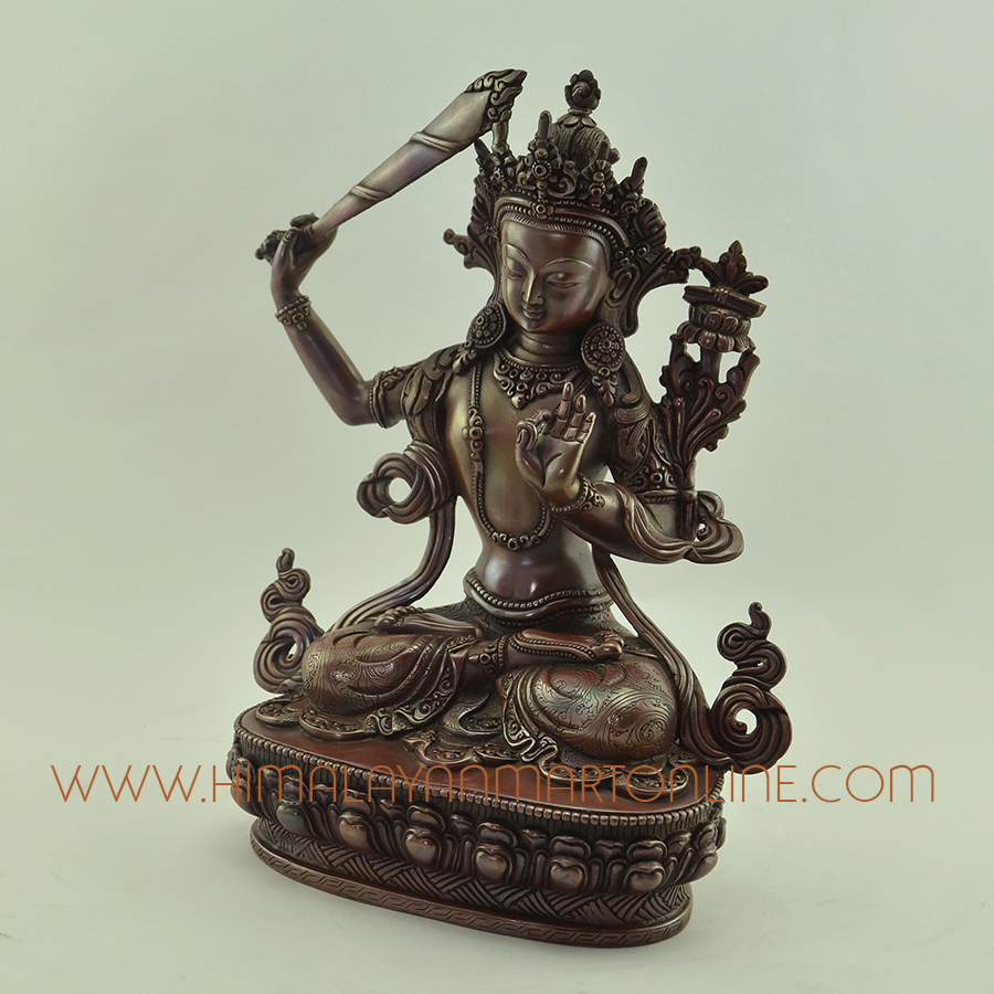 Fine Quality Manjushri / Jampelyang – The Bodhisattva of Wisdom Copper ...