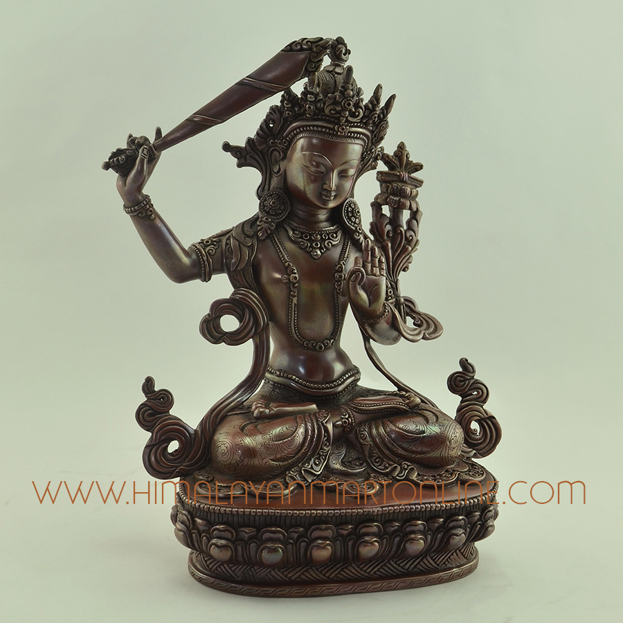 Fine Quality Manjushri / Jampelyang – The Bodhisattva of Wisdom Copper ...