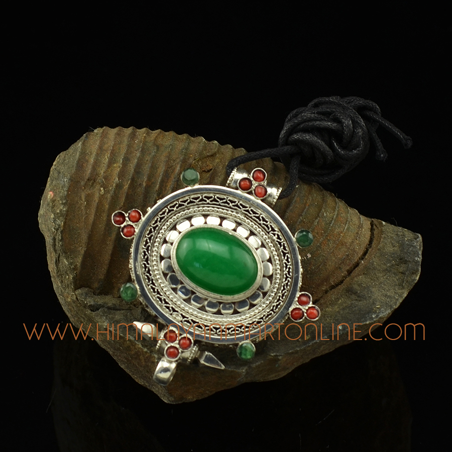 Zed Stone Silver Ghau Pendant is often used as jewelry or personal ...