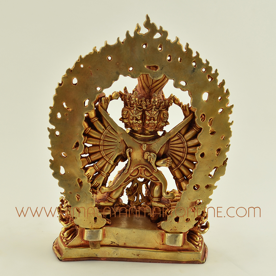 Yamantaka Copper Statue: Yamantaka, also called Vajrabhairava