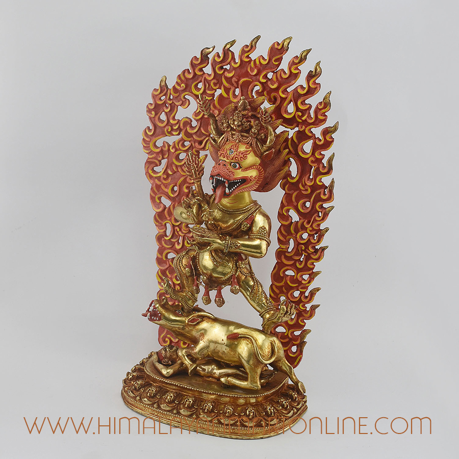 Yamantaka Statue: Yama or Yamantaka is the king and judge of the dead