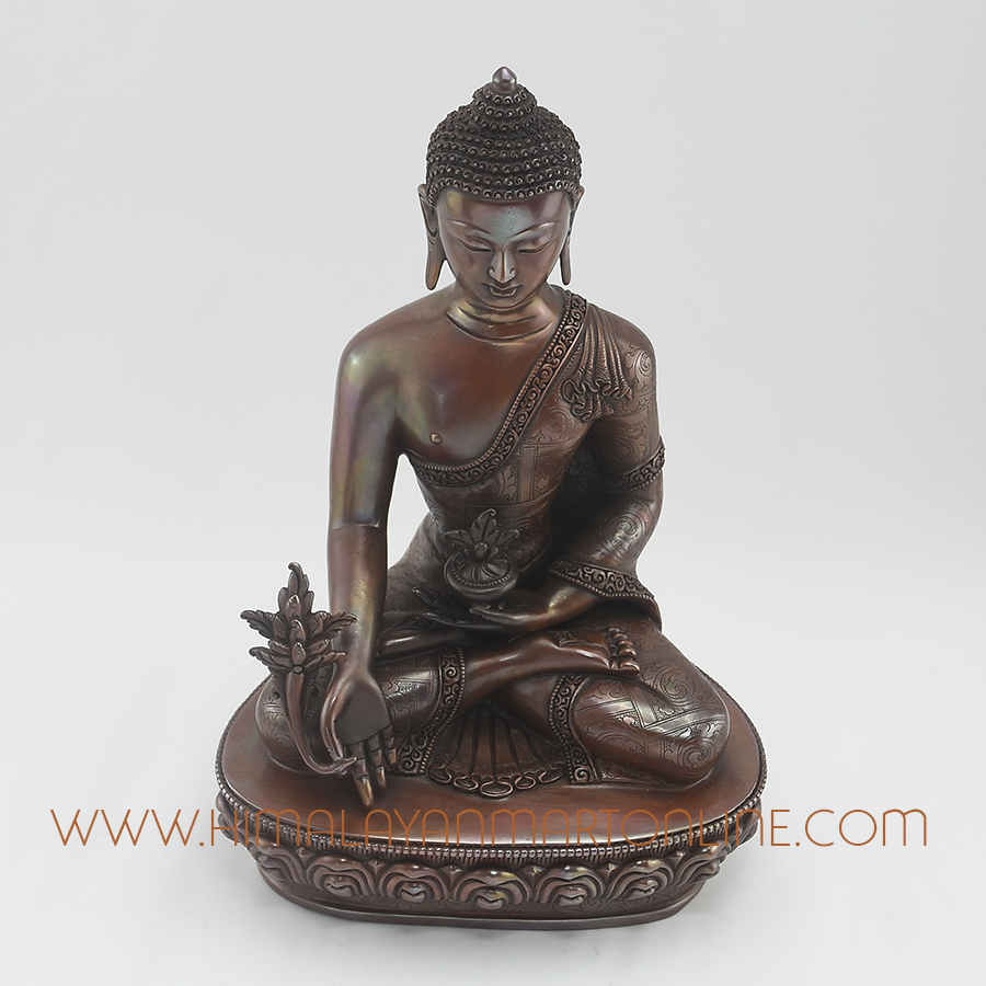 Medicine Buddha Copper Statue: Medicine Buddha the Buddha of Healing