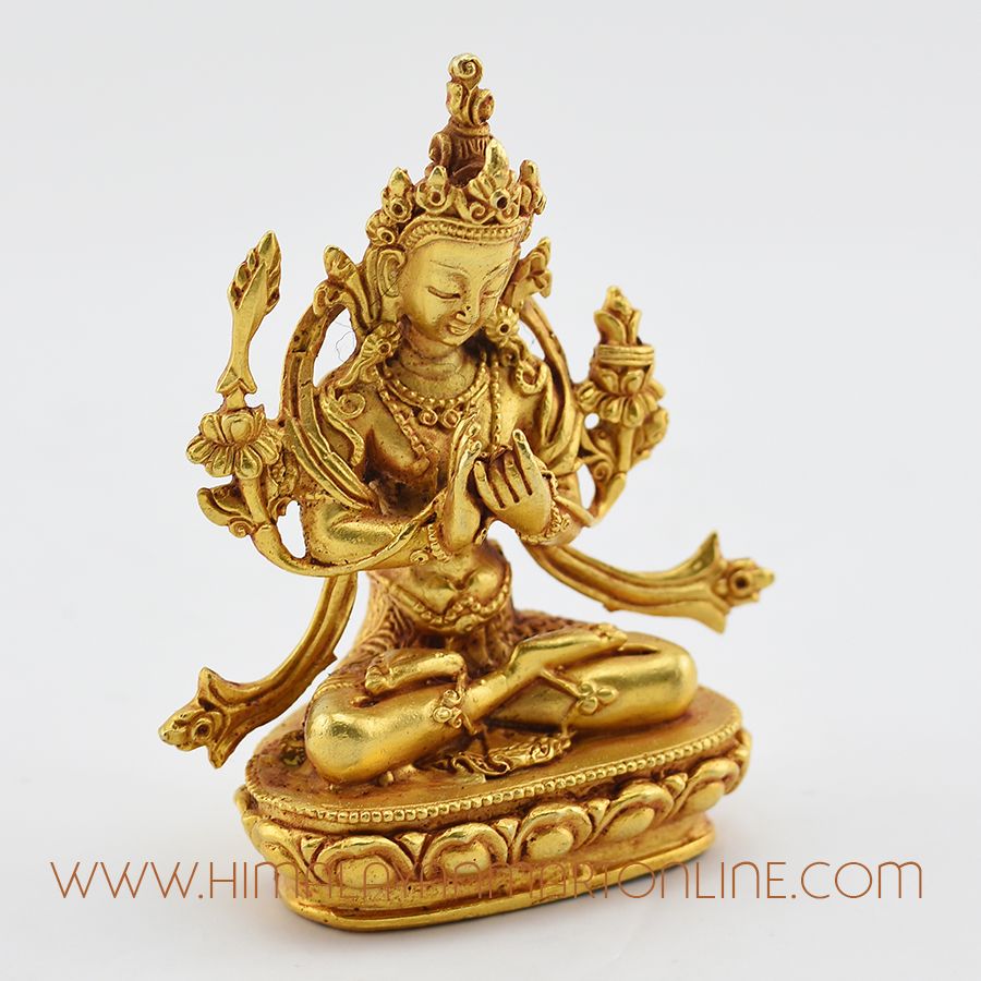 White Manjushri Statue: White Manjushri - The Glorious Melodious Speech