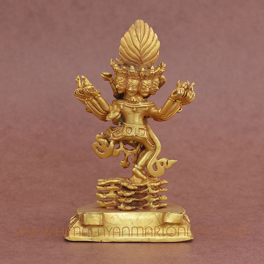 Small Hevajra Copper Statue: Hevajra with Nairatmya