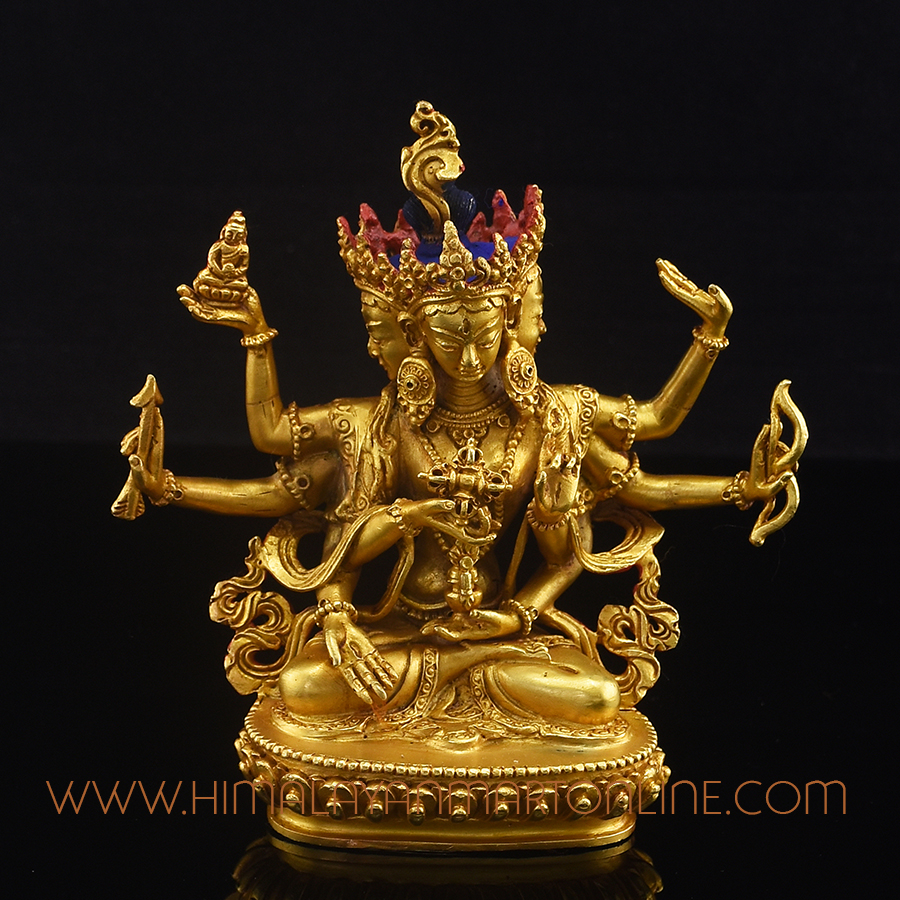 Buddha Namgyalma Copper Statue: Namgyalma Crowned mother Buddha.