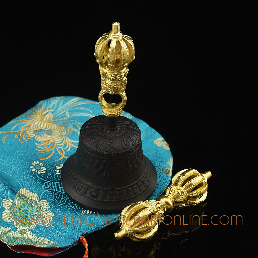 Buddhist Ritual Vajra & Bell Set: Important Ritual implements in Budhism