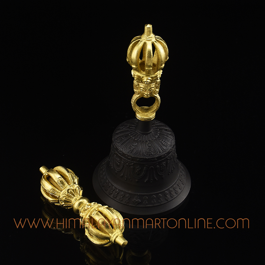 Buddhist Ritual Vajra & Bell Set: Important Ritual implements in Budhism