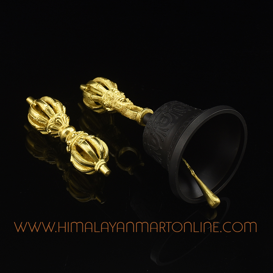 Buddhist Ritual Vajra & Bell Set: Important Ritual implements in Budhism