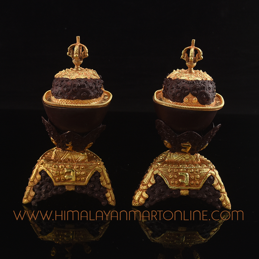 Skull Cup Kapala Set: Kapala – The Skull Cup known as Kapala in Sanskrit