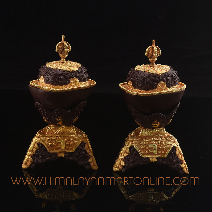 Skull Cup Kapala Set: Kapala – The Skull Cup known as Kapala in Sanskrit