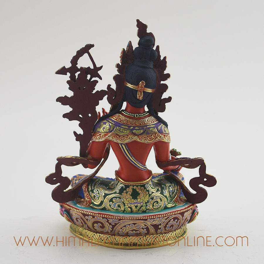 Painted Red Tara Statue: Red Tara – The Wish Fulfilling Tara