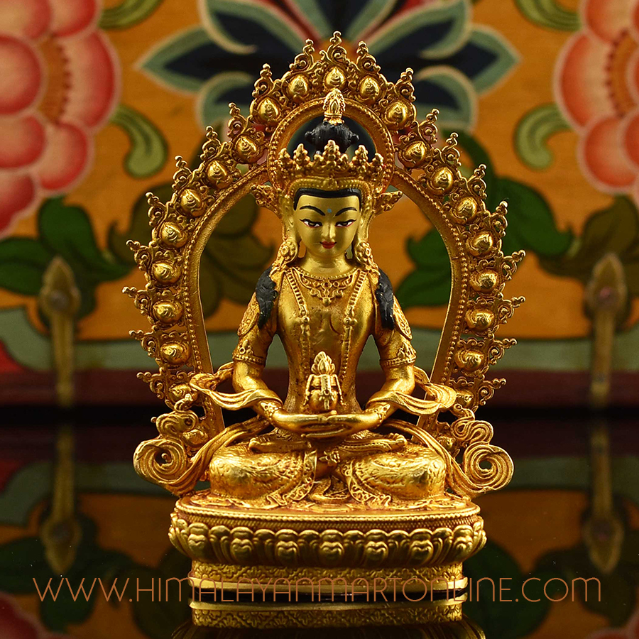 Framed Tsepame Aparmita Statue: Aparmita – The Buddha of Infinite Life