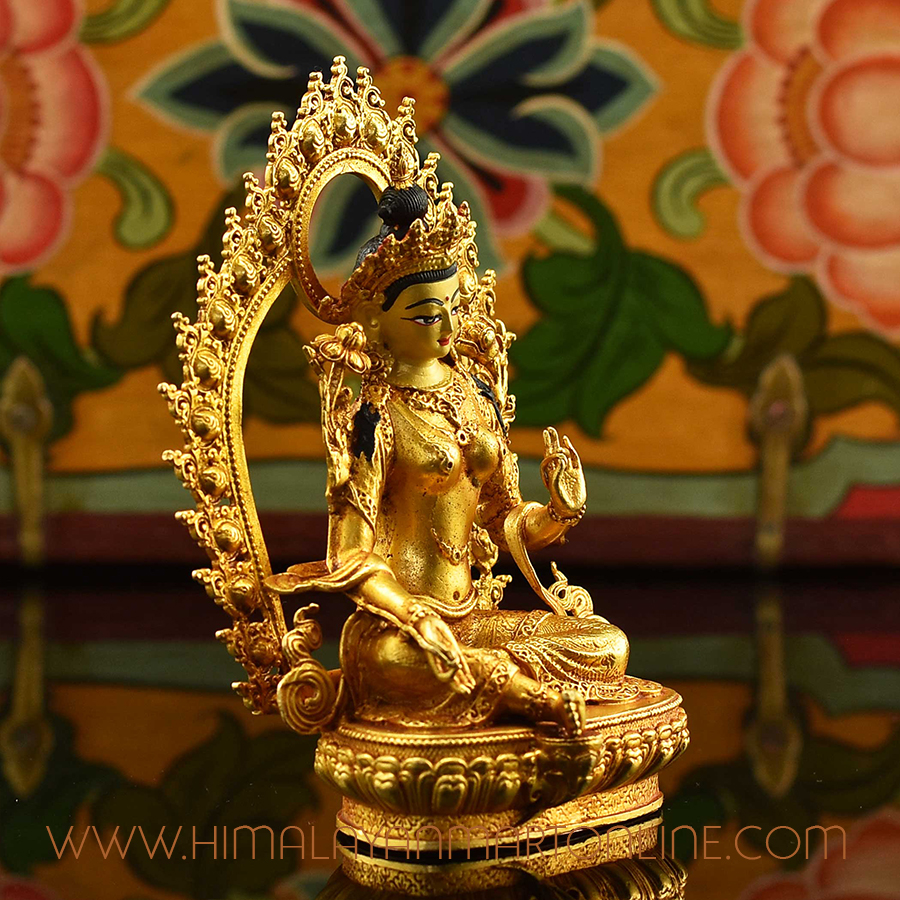 Framed Dholma Statue: Green Tara / Dholma – The Saviouress