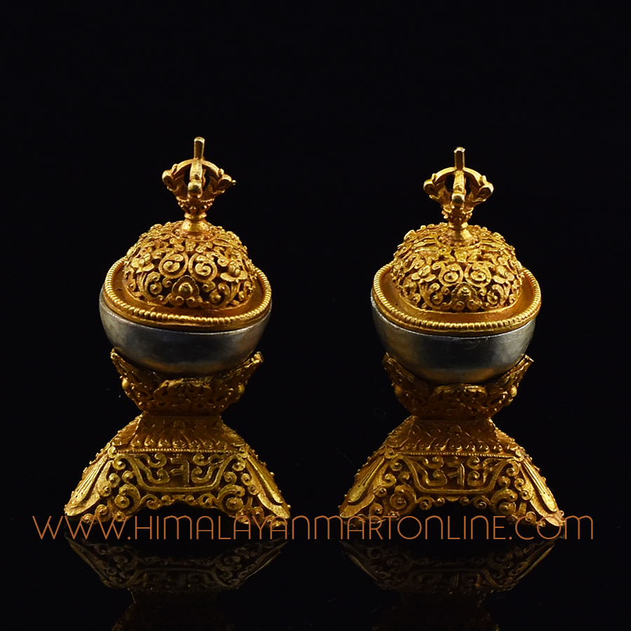 Ritual Kapala Set: The skull cup, known as Kapala in Sanskrit