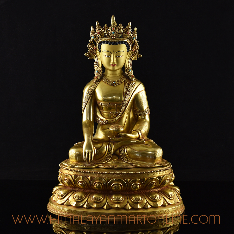 Crowned Shakyamuni Buddha Statue: Shakyamuni - Lion of the Shakyas